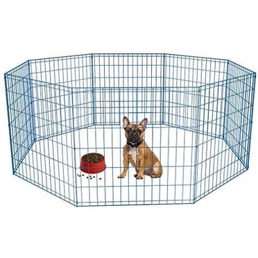 Blue Beagle Pet Exercise Pen, 36" Large Indoor & Outdoor Playpen for ...