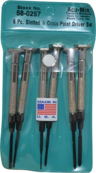 Moody Tools 6 Piece JIS, Phillips & Slotted Screwdriver Set Bit Sizes ...