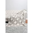 PacificPlex Preppy Plush Soft Smile Blanket Reversible (50 x 60, Grey ...