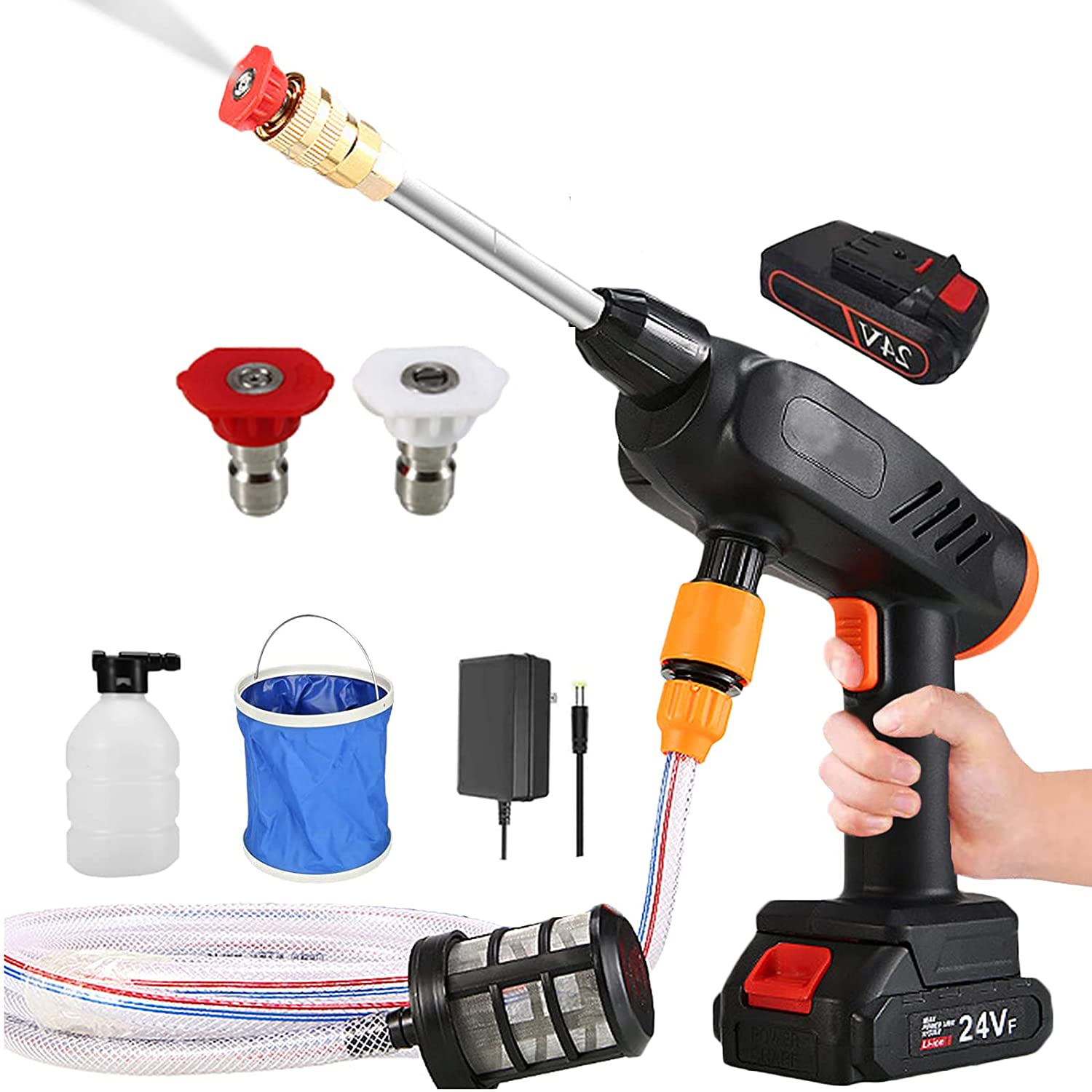 Cordless Power Washer Handheld Electric Pressure Washer Gun Electric ...