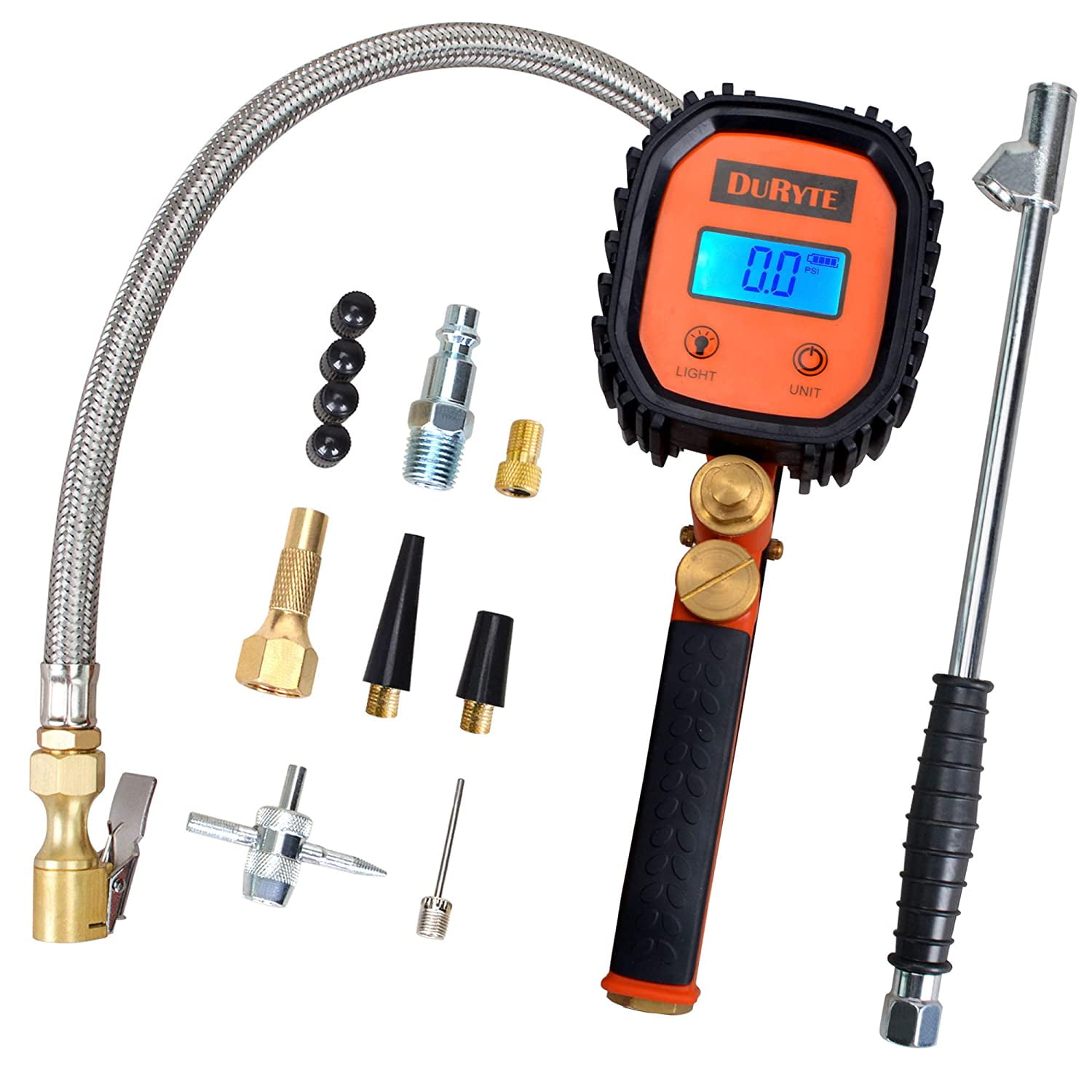 Digital Tire Inflator with 250 PSI Gauge with LCD Display and LED Work ...