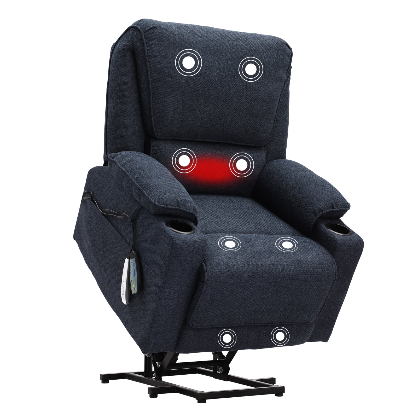 KIGOTY 33.6" Lift Recliners Chairs for Elderly with Heating and Message ...