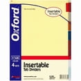 Case of 12 Packs - Oxford 4 Sets of Color 8-Tab Insertable Dividers ...