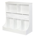 Costway Freestanding Combo Shelf Cubby BinW/3 Baskets White - Walmart.com