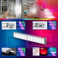 LEPOTEC 10Inch 24LED RGB Wireless Under Cabinet Light 1Set - Silver ...