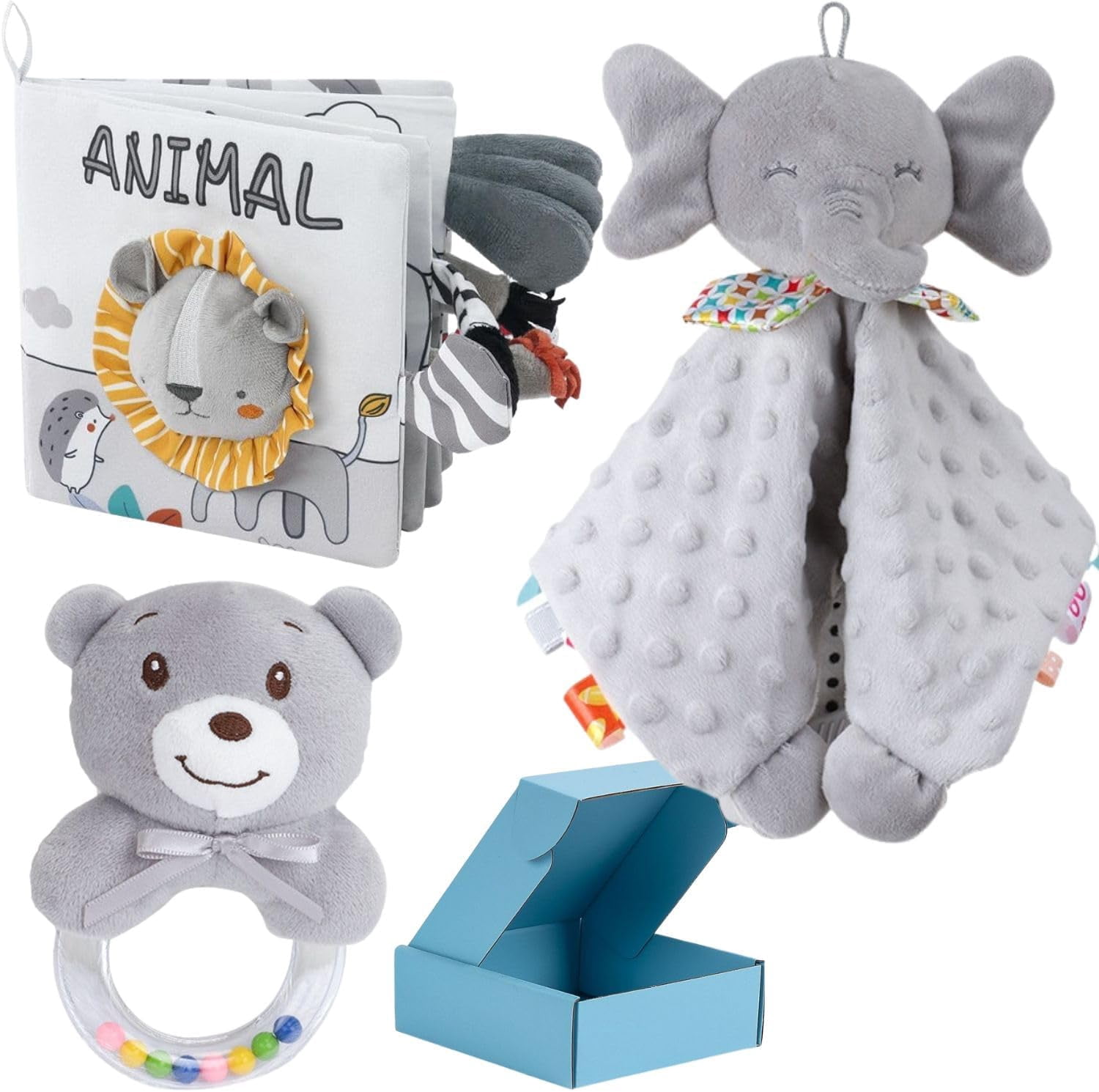 Set de 3 s para Recién Nacido, Niño y Niña Manta Bebé y Felpa Libro ...