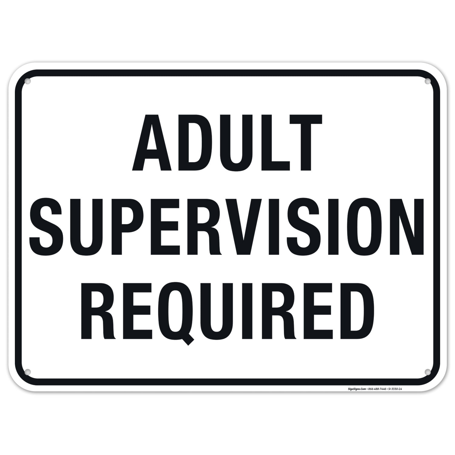 Adult Supervision Required Sign, Pool Sign, - Walmart.com