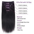 Clip In Hair Extensions Real Human Hair Double Weft Handmade Straight ...