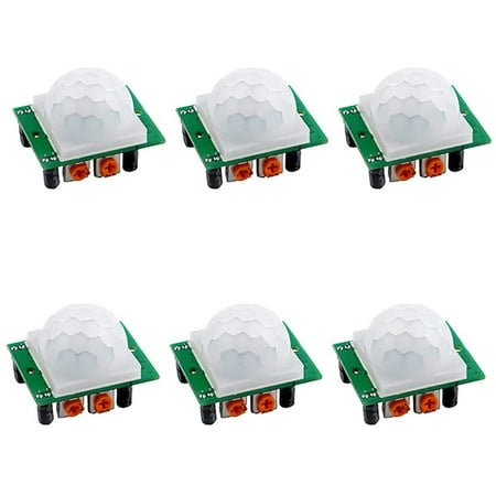 6Pcs HC-SR501 PIR Pyroelectric Infrared IR Sensor Body Motion Module DC 4.5-20V for Arduino ...