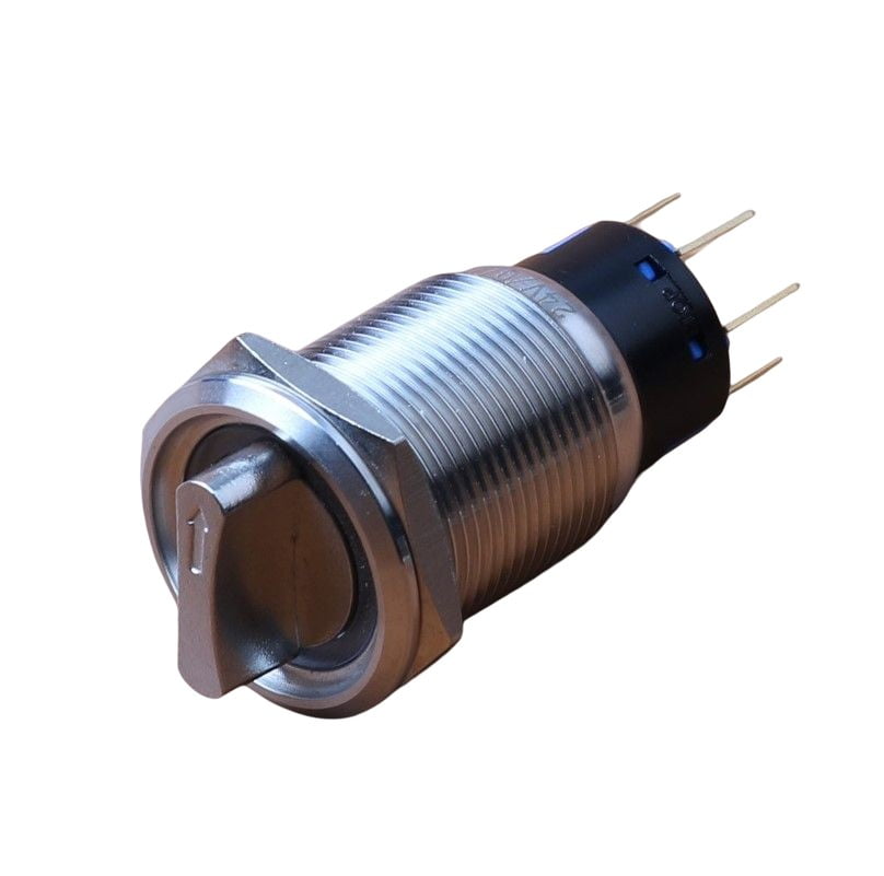 Ana 19mm metal rotary switch locking button switch, with LED lighting ...