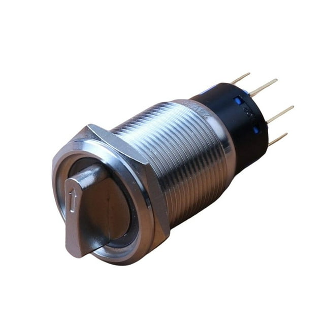 Ana 19mm metal rotary switch locking button switch, with LED lighting ...
