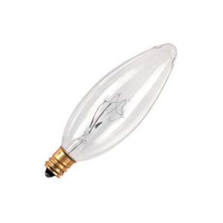 40 Watt 220 Volt B10 Candelabra Base Torpedo Decorative Light Bulb ...
