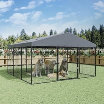 ALAULM 10x10x6 FT Large Outdoor Dog Cage, Heavy-Duty Kennel Enclosure ...