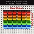 30-grid wall-mounted storage box set, tool organization rack, garage ...