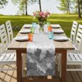 Abstract Pine Trees Burlap Cotton Table Runner 13x120 Inches Long, Gray ...