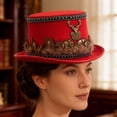 Aellinatey Unisex Gothic Feather Deer Hat Fit Most Adult Head Size ...