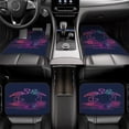 4-Piece Car Floor Mats Set, Neon Flamingo Crystal Velvet Automotive ...