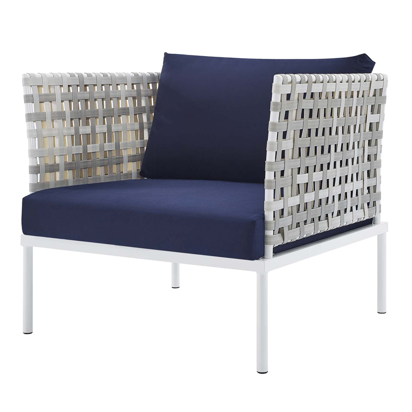 Lounge Chair Armchair, Sunbrella, Aluminum, Metal, Steel, Blue Navy ...