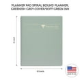Planner Pad Spiral Bound 3-Tier Funnel Down 12 Month Organizer, July ...