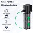 Aquarium Fish Tank Filter: 5W 132GPH Internal Filter Pump 2-Stage ...