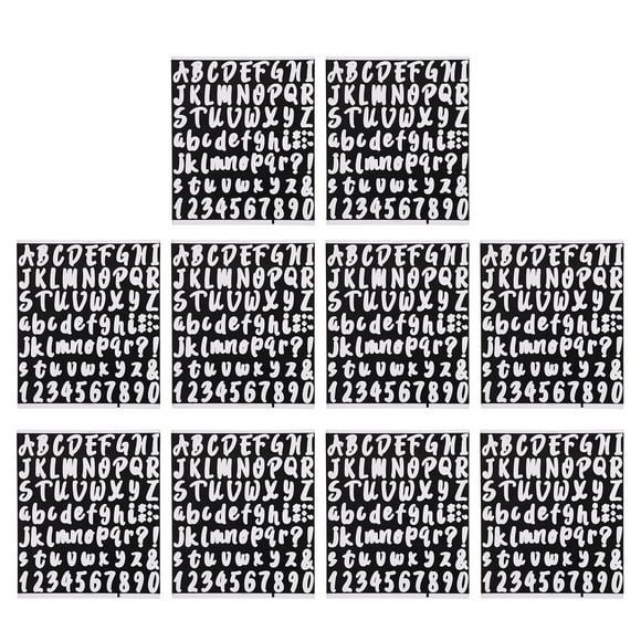 White Vinyl Numbers 6 Inch