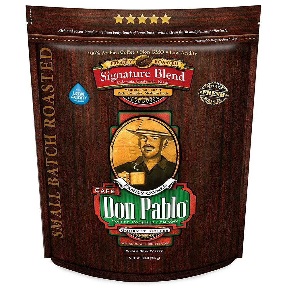 2LB Don Pablo Signature Blend - Medium-Dark Roast - Whole Bean Coffee ...