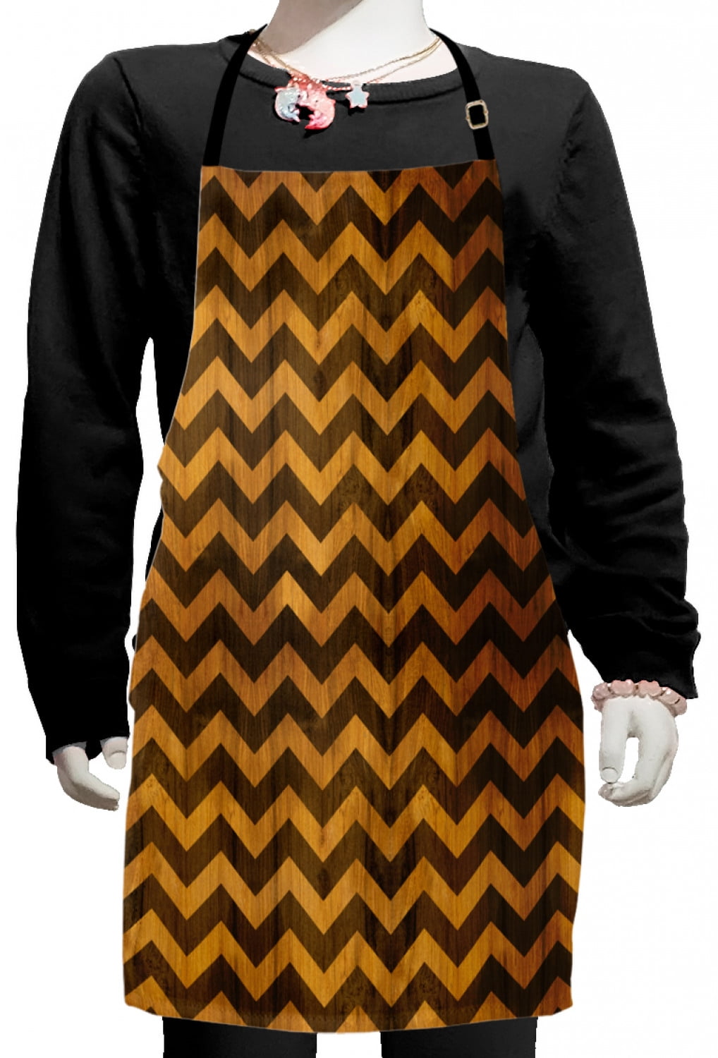 Chevron Kids Apron, Zigzag Chevron V-Shaped Motif Medieval Heraldry on ...