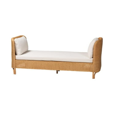 bali & pari Davida Modern Bohemian Natural Brown Rattan Daybed ...