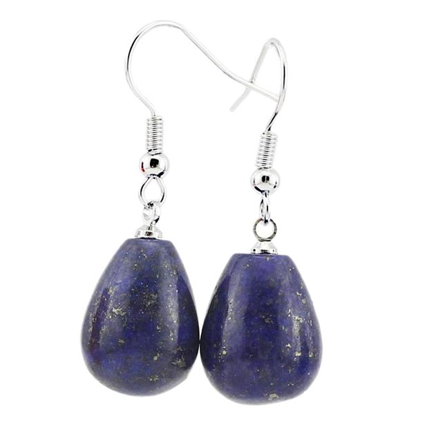 Natural Gem Amethyst Waterdrop Tear Drop Dangle Ears Womens Studs ...