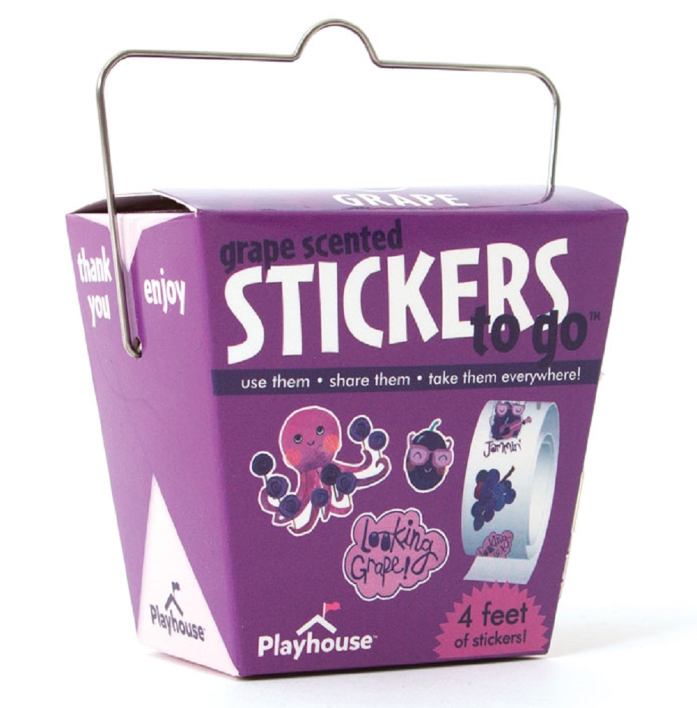 Playhouse Grape Scented Scratch & Sniff Mini Stickers to Go 4ft Sticker ...