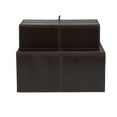 Free Shipping! DecMode Storage Dark Brown Leather Decorative Box with ...