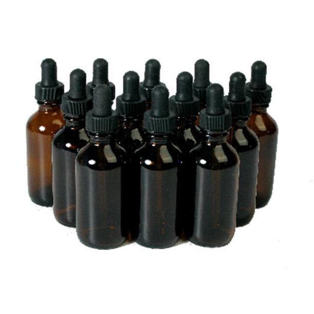 United Scientific Boston Round Amber Flint Bottles, 60 mL, Pack of 12 ...