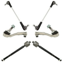 Front Inner & Outer Tie Rods with Sway Bar End Links Kit Set of 6 for ...