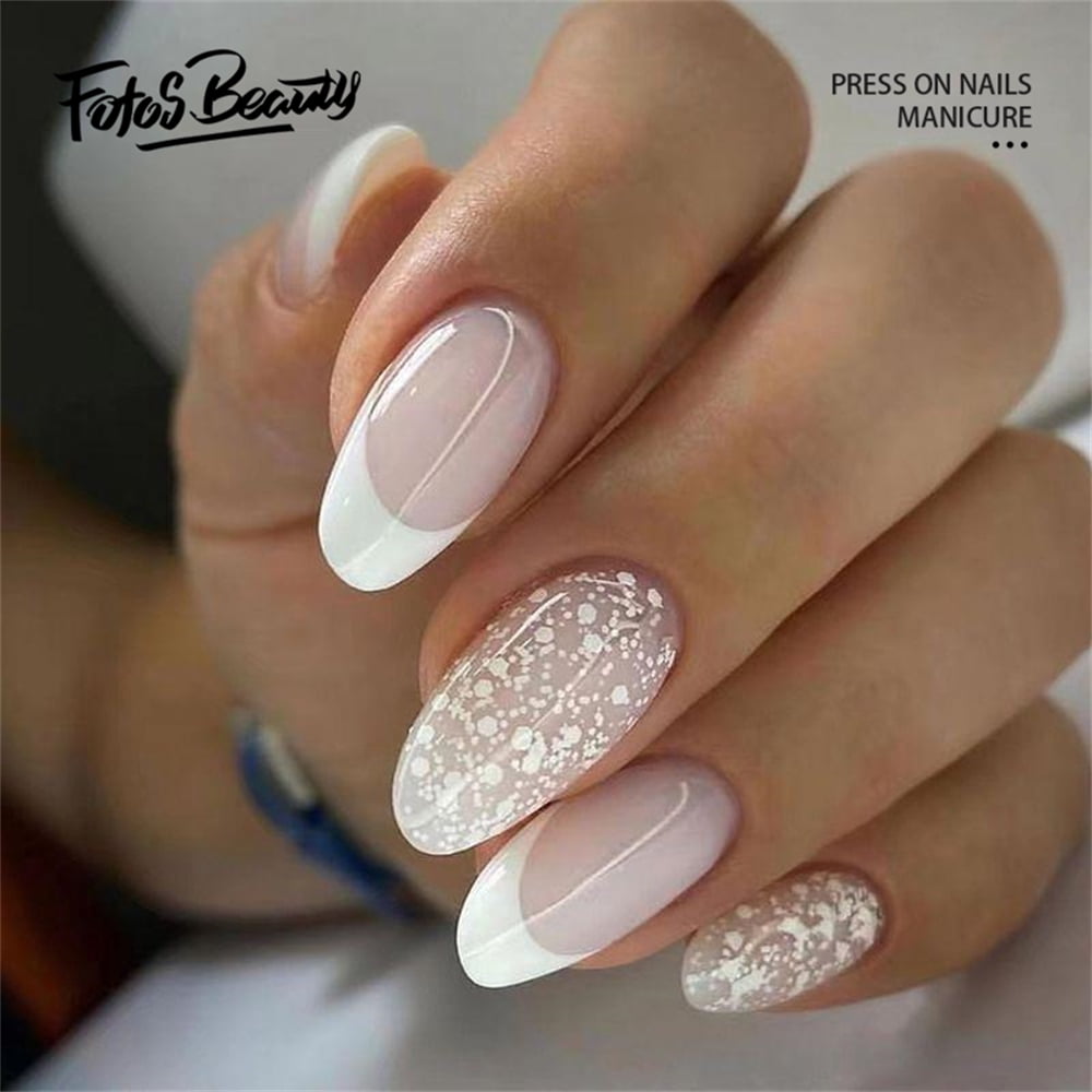 Click here for Fofosbeauty 24pcs Almond Fake Nails Tips  Medium P... prices