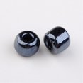 6/0 Opaque Colors Lustered Round Glass Beads Prussian Blue Size: about ...
