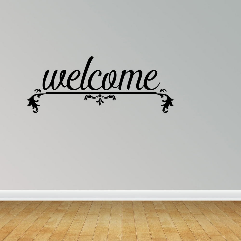 Welcome Door Sign Vinyl Wall Decals Vinyl Decals Welcome Decal Door ...