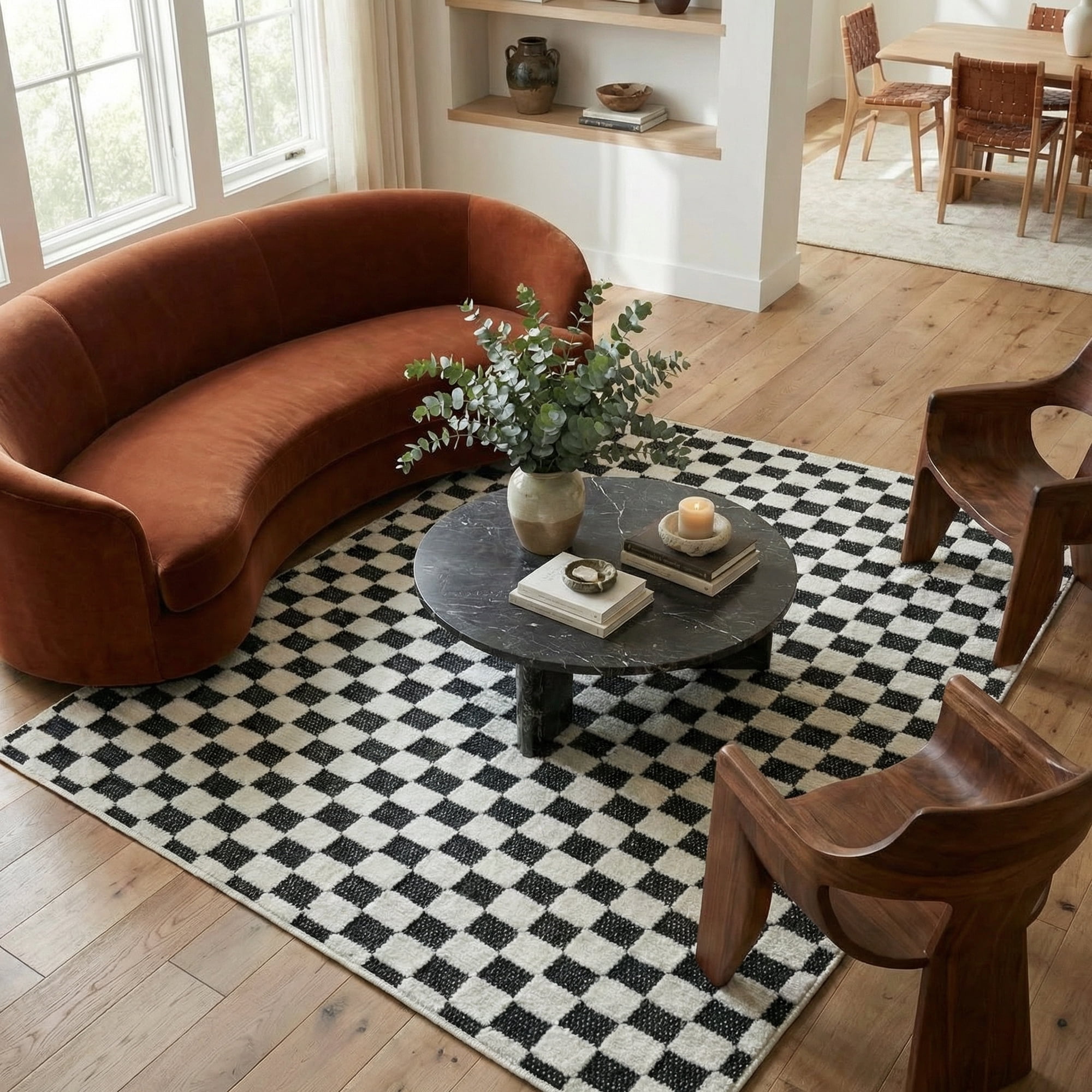 Click here for Rug Branch Maise Checkered Indoor Outdoor Area Rug... prices