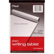 "Mead 6""x9"" Ruled Writing Tablet, Plain Wide-lined Notepad, 100 ...