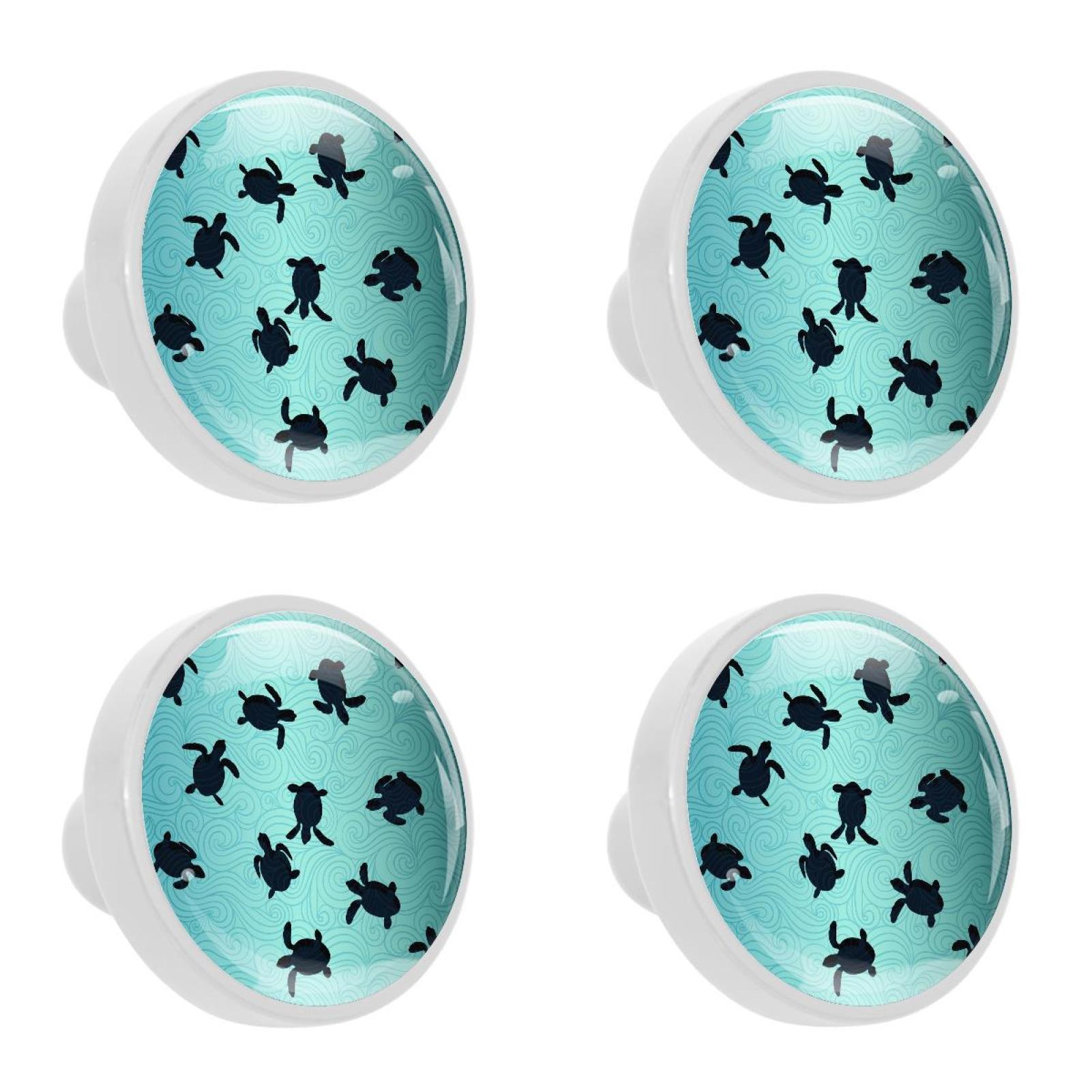 4 Pcs Sea Turtle Knobs for Kitchen Cabinet Cupboard Dresser Bookcase ...