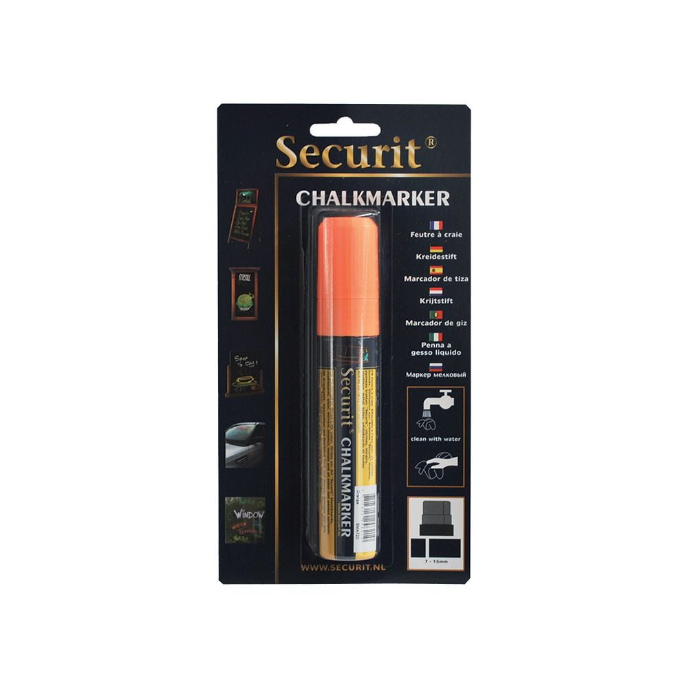 Securit BL-SMA720-OR 15mm Liquid Chalkmarker, Orange - Walmart.com