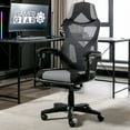 Gamer Gear Gaming Office Chair with Extendable Leg Rest, Gray/Black ...