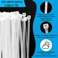 100 Pack White Plastic Cable Ties 100mm×2.5mm Small Nylon Zip Ties ...