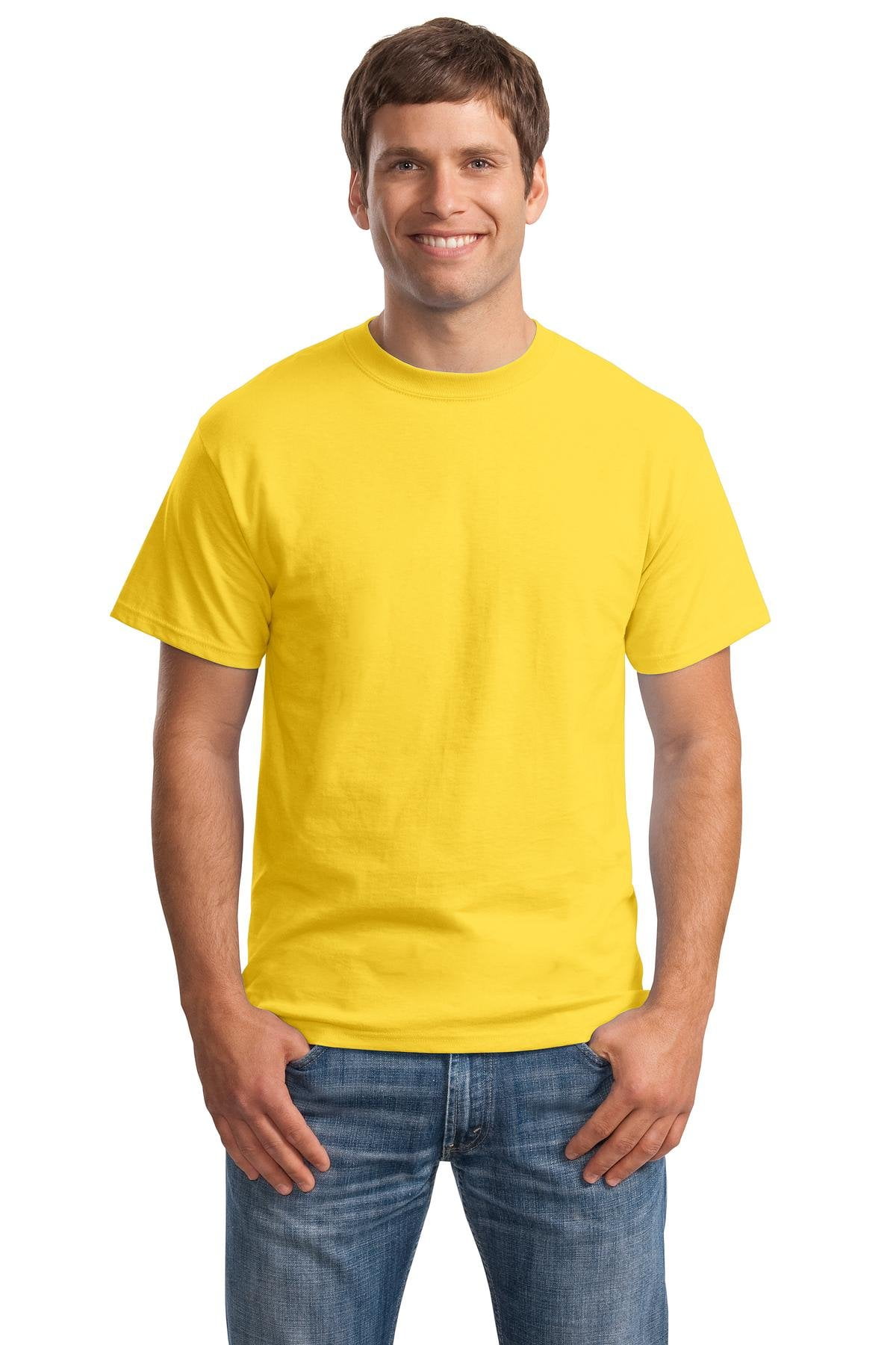 Hanes Men`s Beefy-T Adult Short-Sleeve T-Shirt,5180,3XL,Yellow (Pack of ...