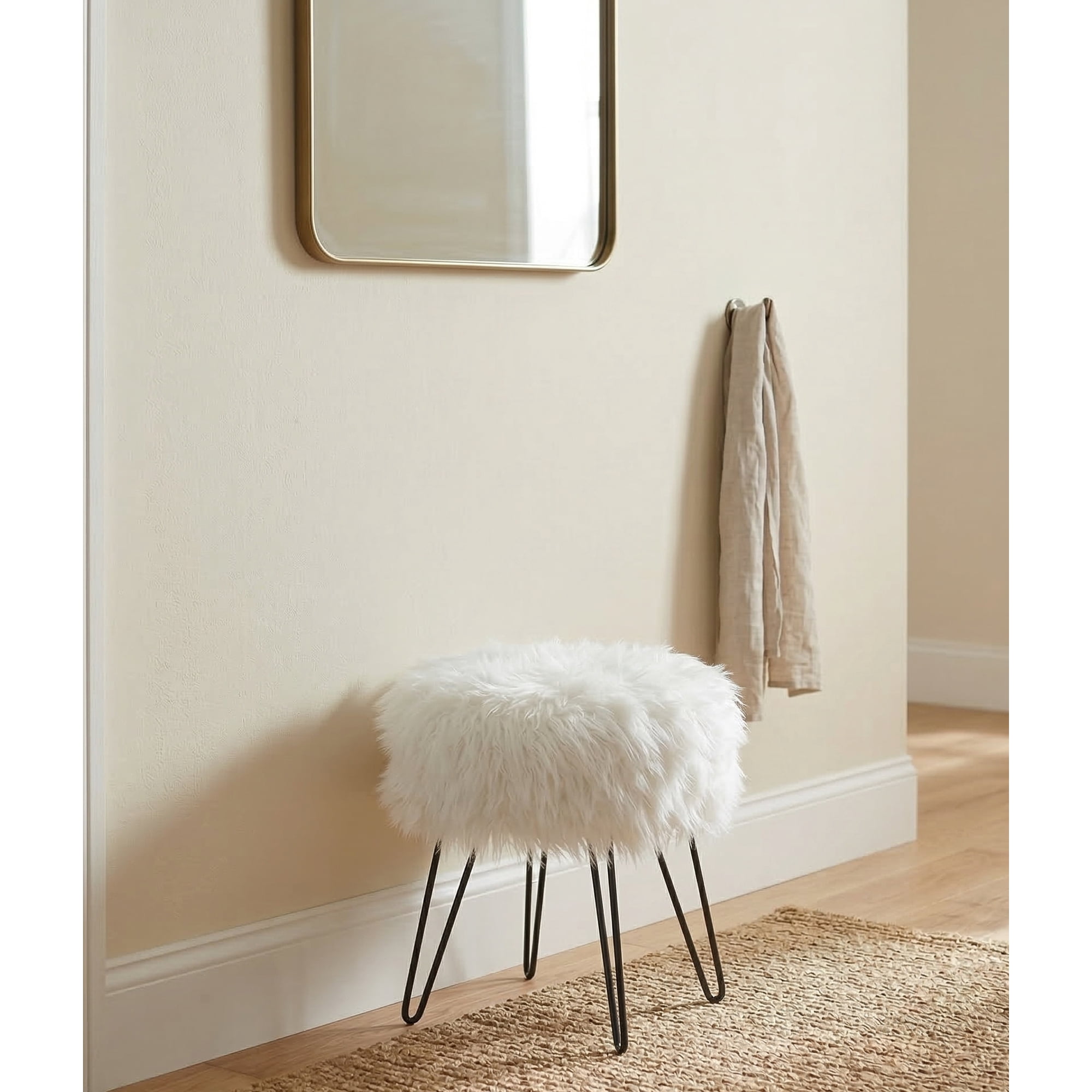 Click here for Nola Home & Furniture Pixie Round Ottoman  Pouf  F... prices