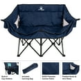 Wakeman Outdoor Double Camping Chair - Camp Loveseat with Carry Bag ...