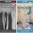 Magic Clothes Hanger Organizer, Duslogis 1Pcs Rotate Anti-Skid Folding ...
