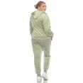 White Mark Women's Plus Size 2 Piece Velour Tracksuit Set - Walmart.com