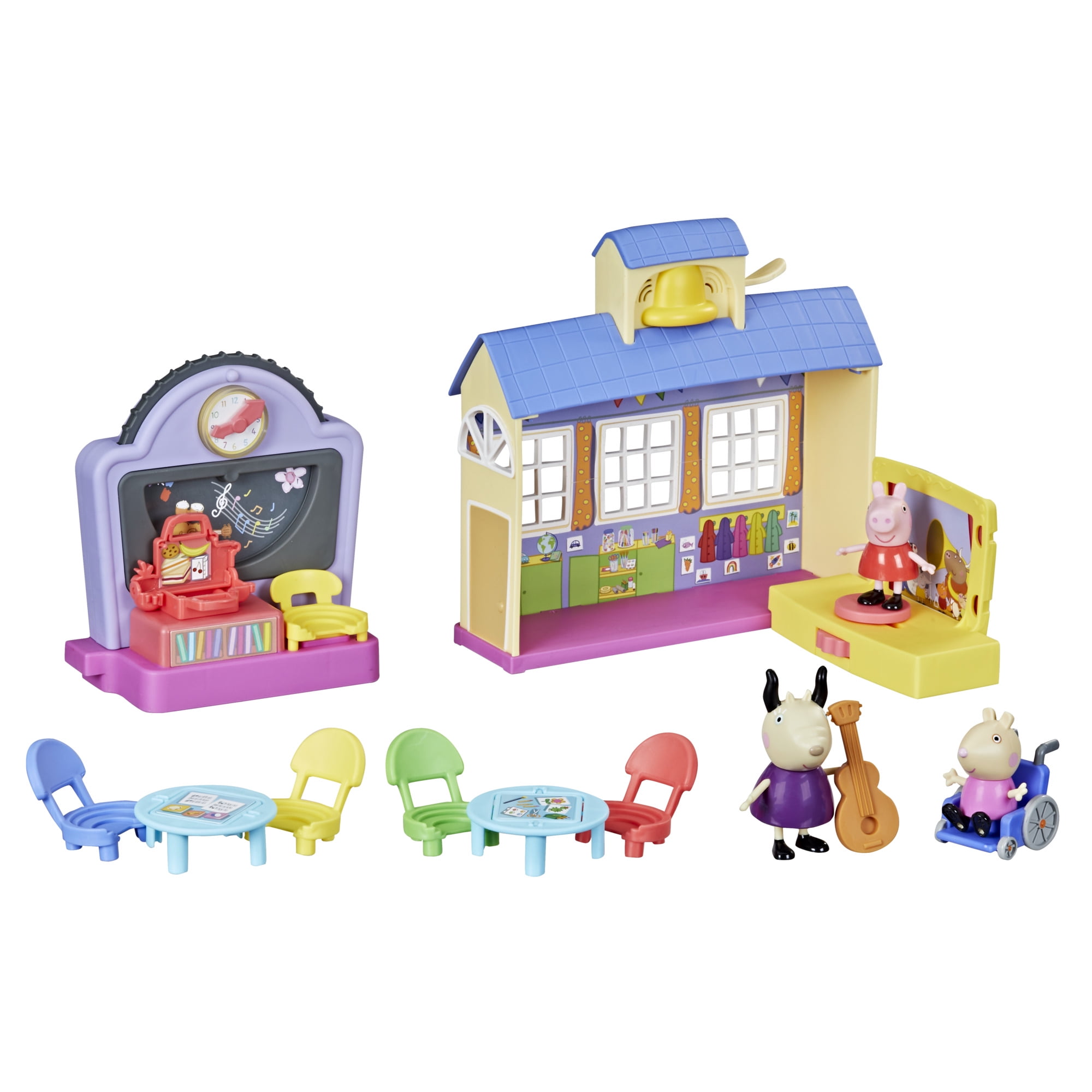 Peppa Pig Peppa’s Adventures Peppa's School Playgroup Preschool Playset ...