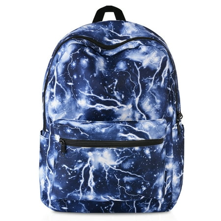 Lightning Print Canvas School Travel Laptop Backpack Rucksack Daypack ...