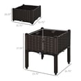 2-Piece Raised Garden Bed with Legs, Self-Watering Planter Box Raised ...